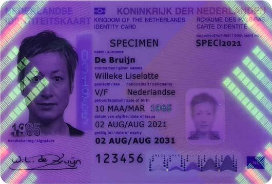 Features of the Dutch identity card 2021 | RvIG